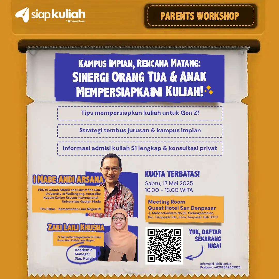 [Form] – Parents Workshop Registration – Siap Kuliah